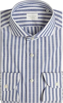 Xacus Homme, Chemises, Bleu, Taille: M Chemise Col Anglais Infroissable