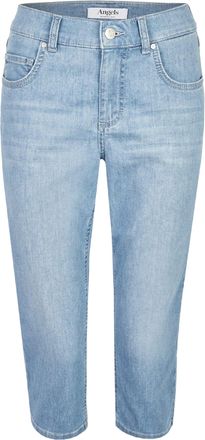 Angels Slim Fit Jeans Capri-Jeans Anacapri im Used-Look mit Label-Applikationen
