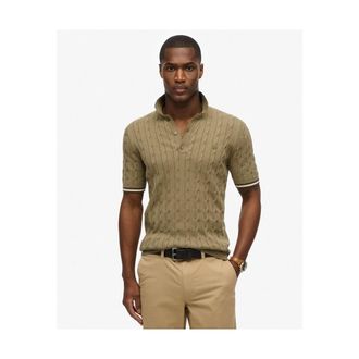 Superdry Polo &agrave; manches courtes en texture tricot&eacute;e