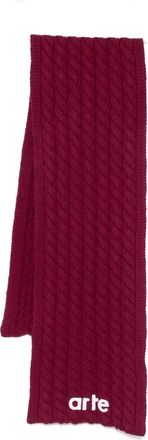 Arte écharpe en maille torsadée - Rouge