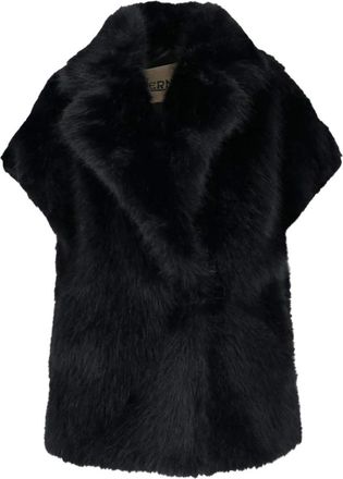 Herno Gilet sans manches en fausse fourrure longue - Femme - Vestes - Noir - Taille: 40 FR