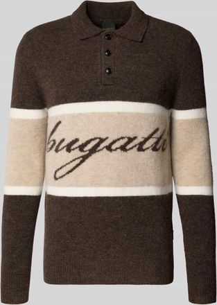 Bugatti Slim Fit Pullover mit Woll-Anteil