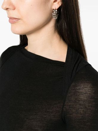 Saint Laurent Wool Blend Fine Knit Dress - Black
