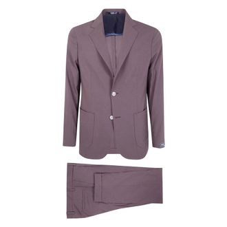 Barba Single Breasted Suits - - Suits - Herren - Braun - L