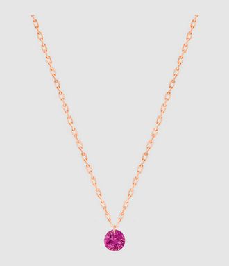 LA BRUNE & LA BLONDE Collier Mini Confetti Rubis Or Rose