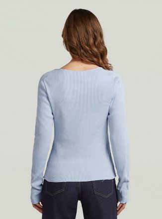 G-Star T-Shirt Slim Henley Long Sleeve T-Shirt