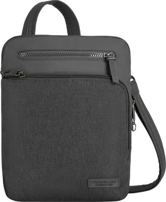 Travelon Anti-Diebstahl Metro Small Crossbody, Grau, 9.75 x 10.75 x 2, Metro Umhängetasche mit Diebstahlschutz, klein