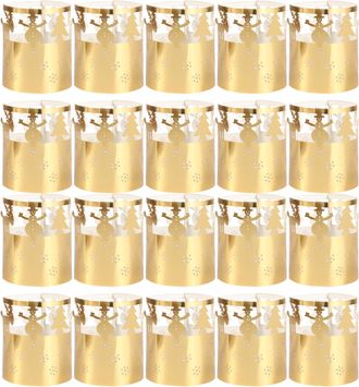 BESPORTBLE TOYANDONA 50st&uuml;cke Schneeflocke Weihnachten Dekoration aus Papier f&uuml;r Lampenschirme Party-lampenschirme Kreativer Papierlampenschirm mit Filigranem De