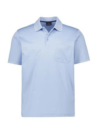 Ragman Herren Polo-Shirt blau