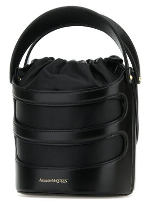 Alexander McQueen 7871261vpgi 1000 Black Lb Vitello Borse A Secchiello Bag