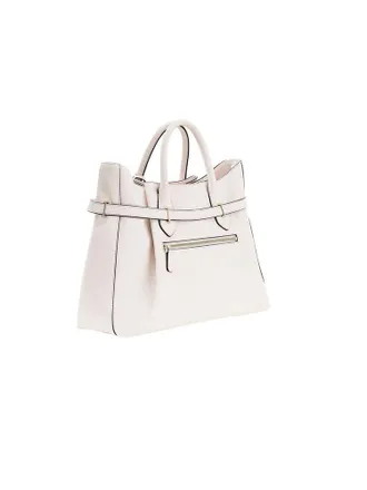 Guess Womens Satchel Bag Off White Polyurethane - Satchel-Bags