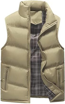 ORANDESIGNE Homme Gilet Duvet Slim Légère Veste Blouson Doudoune sans Manches Manteau Matelassée Rembourrée Coton Down Jacket à Capuche Amovible Sport Décontracté
