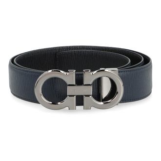 Ferragamo Gancini Wendbarer Lederg&uuml;rtel - - Accessories - Herren - Blau - 115 CM