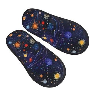 Generic Chaussures De Maison Plan&egrave;te De LUnivers Int&eacute;rieur Et Ext&eacute;rieur Pantoufle Duveteux Fuzzy Pantoufles Camping Pantoufles Pour F&ecirc;te H&ocirc;tels M