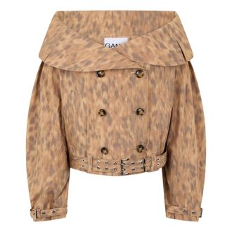 Ganni Jacke aus bedruckter Baumwolle - - Jackets - Damen - Mehrfarbig - S