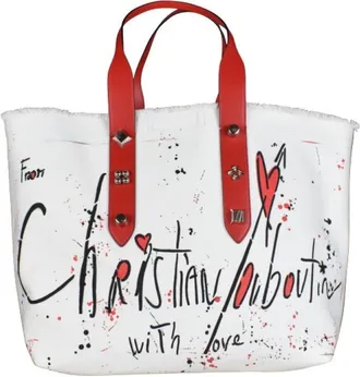 Christian Louboutin Femme, Sacs, Blanc, Taille: ONE Size Frangibus Tote Bag