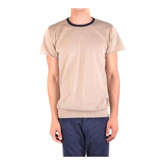 Daniele Alessandrini Stylisches Herren T-Shirt - - Tops - Herren - Beige - L