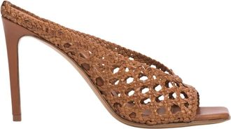 Guglielmo Rotta Femme, Chaussures, Brun, Taille: 38 EU Mules &agrave; Talons Tress&eacute;es