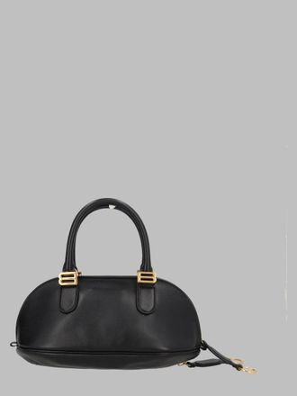 Balenciaga Womens Bowling Bolero Mini Leather Bag Black Handbags Hand