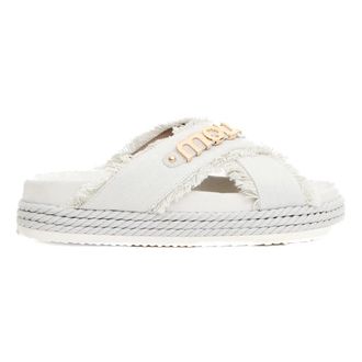 Mou Wei&szlig;e Gekreuzte Sandalen mit Fransigem Finish - - Shoes - Damen - Wei&szlig; - 39 EU