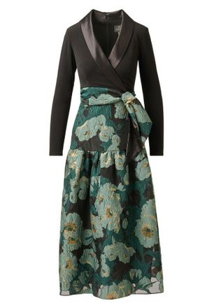 Adrianna Papell Midikleid Combo Floral Jacquard Dress Auff&auml;lliges und elegantes Midikleid im Smoking-Stil