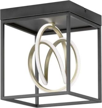 Fischer Leuchten Plafonnier salon led dimmable noir or dimmable 25x25 cm