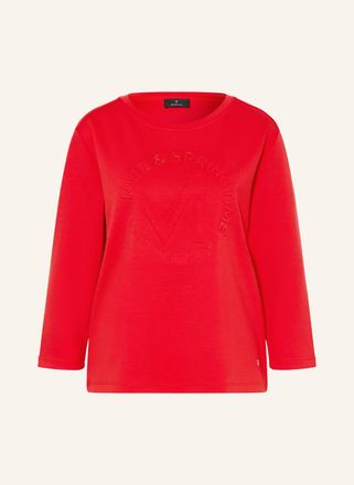 Monari Monari Longsleeve Mit 3/4-Arm Und Schmucksteinen rot