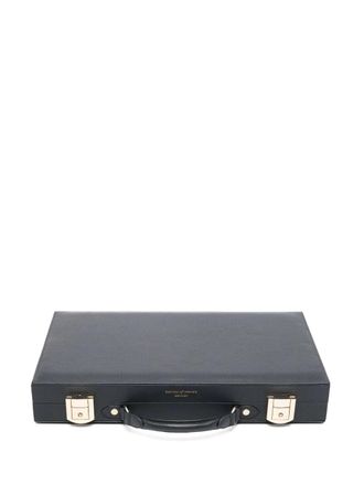 Aspinal of London Backgammon-Set aus Leder - Blau