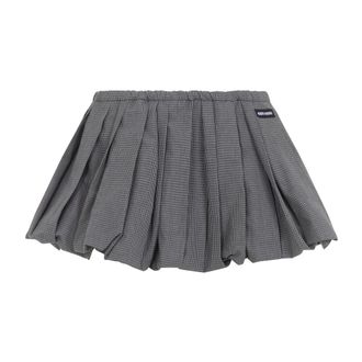Miu Miu Pliss&eacute; Karomuster Minirock - - Skirts - Damen - Grau - S