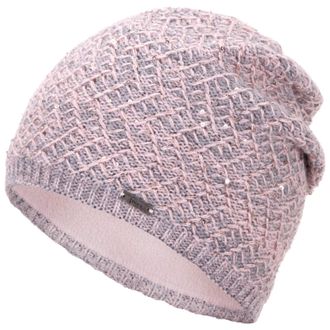 Faera Wintermütze Mütze Damen Pailletten warm gefüttert Wintermütze Mädchen Frauen Fleecefutter Winter Strickmütze Beanie, Farbe:Rose