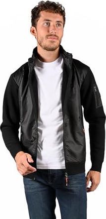 Scott Gilet Bimatière Stip Col Montant Zip central Fermeture éclair Homme (FR/ES, Alpha/lettres, TG, Taille normale, Taille normale, Noir)