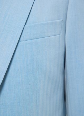Fursac Costume ajust&eacute; en serge &agrave; chevrons - Taille 44 - Homme