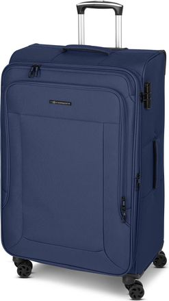 Franky Check-in Koffer für Damen und Herren | großer XL Trolley 48 x 31 x 79 cm aus hochwertigem, flexiblem Polyester Material | Doppelrolle & Teleskopgriff|