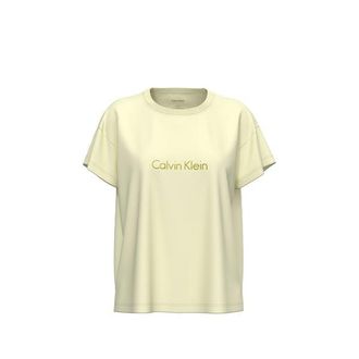 Calvin Klein T-shirt broderie marque en coton m&eacute;lang&eacute;