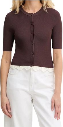 Marella Femme, Pulls, Brun, Taille: 42 FR Farneto Cardigan