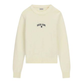 Guess Femme, Pulls, Blanc, Taille: 42 FR Pull J Star Brod&eacute;