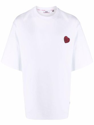 GCDS T-Shirt mit Herz-Detail - Wei&szlig;