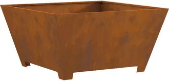 vidaXL Vidaxl - Feuerplatz Braun 80 x 80 x 40 cm Witterungsbest&auml;ndiger Stahl