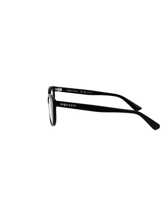 Alexander McQueen AM0569O Black Acetate Cat-Eye Sunglasses - Black