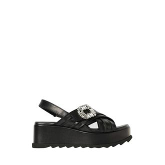 Roger Vivier Sandales compens&eacute;es Slidy Viv - Femme - Chaussures - Noir - Taille: 35 EU