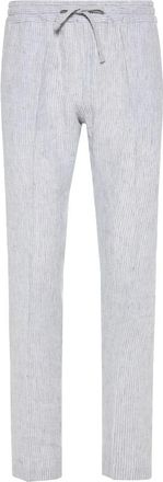 Fedeli Homme, Pantalons, Gris, Taille: S Bonifacio Linen Striped Pants