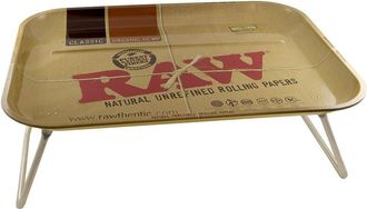 Raw Raw Rolltablet XXL mit Standfüssen ca. 50 x 39 x 3/19 cm Betttablett Drehunterlage Bröselunterlage Rolling Tray