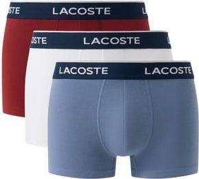 Lacoste Lot de 3 cale&ccedil;ons en coton m&eacute;lang&eacute;