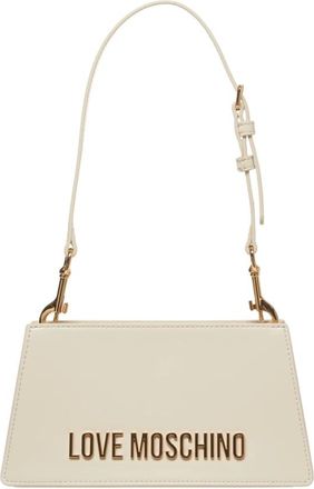 Love Moschino Femme, Sacs, Beige, Taille: ONE Size Sac à main beige en similicuir avec des accents dorés