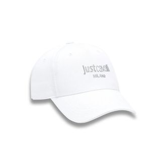 Just Cavalli Homme, Accessoires, Blanc, Taille: ONE Size Casquette Blanche pour Homme avec Visi&egrave;re et Broderie Logo