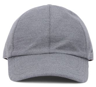 Slowear Mens Wool Cap With Visor Medium Grey Virgin Hat