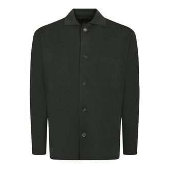 Dell'Oglio Homme, Chemises, Vert, Taille: 2XL Surchemise &agrave; Col Mandarin