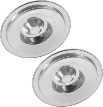 UPKOCH 2 Stück Zylinderdeckel Aus Rostfreiem Stahl Große Deckel Wiederverwendbar Einfacher Öldeckel Universaldeckel Für Gläser Und Pfannen Deckel Aus Metall 