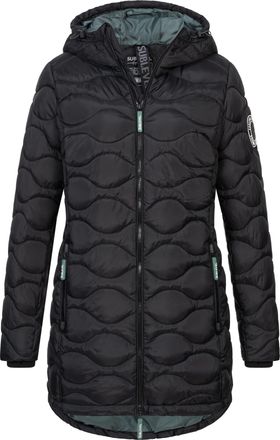 Sublevel Damen Winter Jacke Mantel Parka Steppjacke Steppmantel Wintermantel, Farbe:Schwarz, Gr&ouml;&szlig;e:XL 42