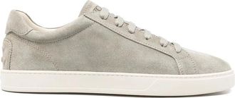 Tod's Homme, Chaussures, Gris, Taille: 44 1/2 EU Suede Studded Baskets